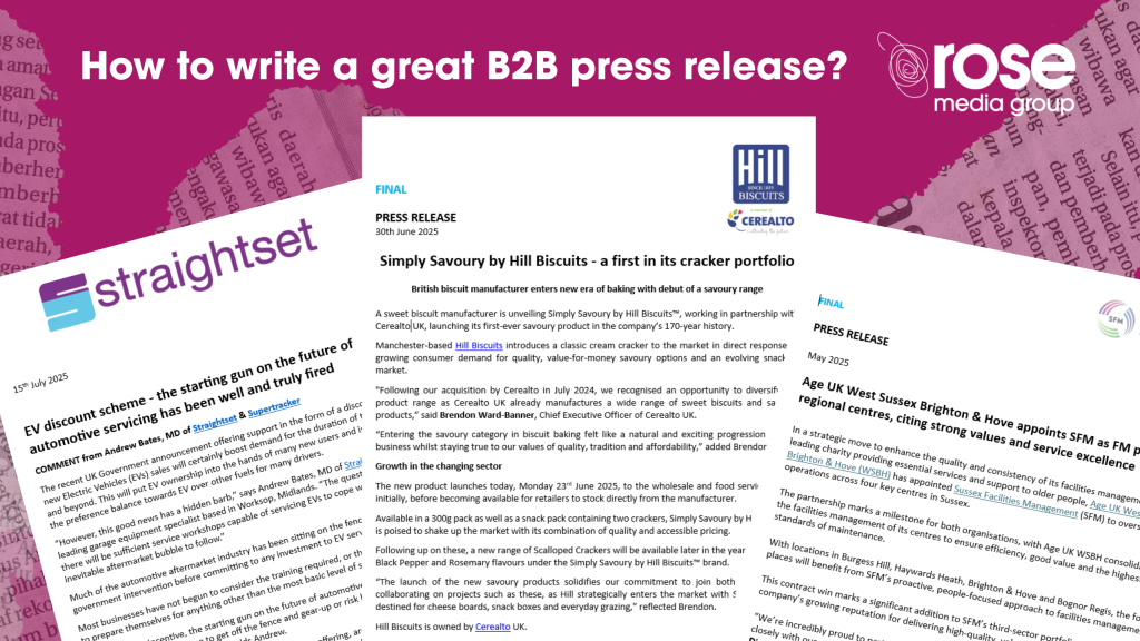 How to write a great B2B press release? - Rose Media Group